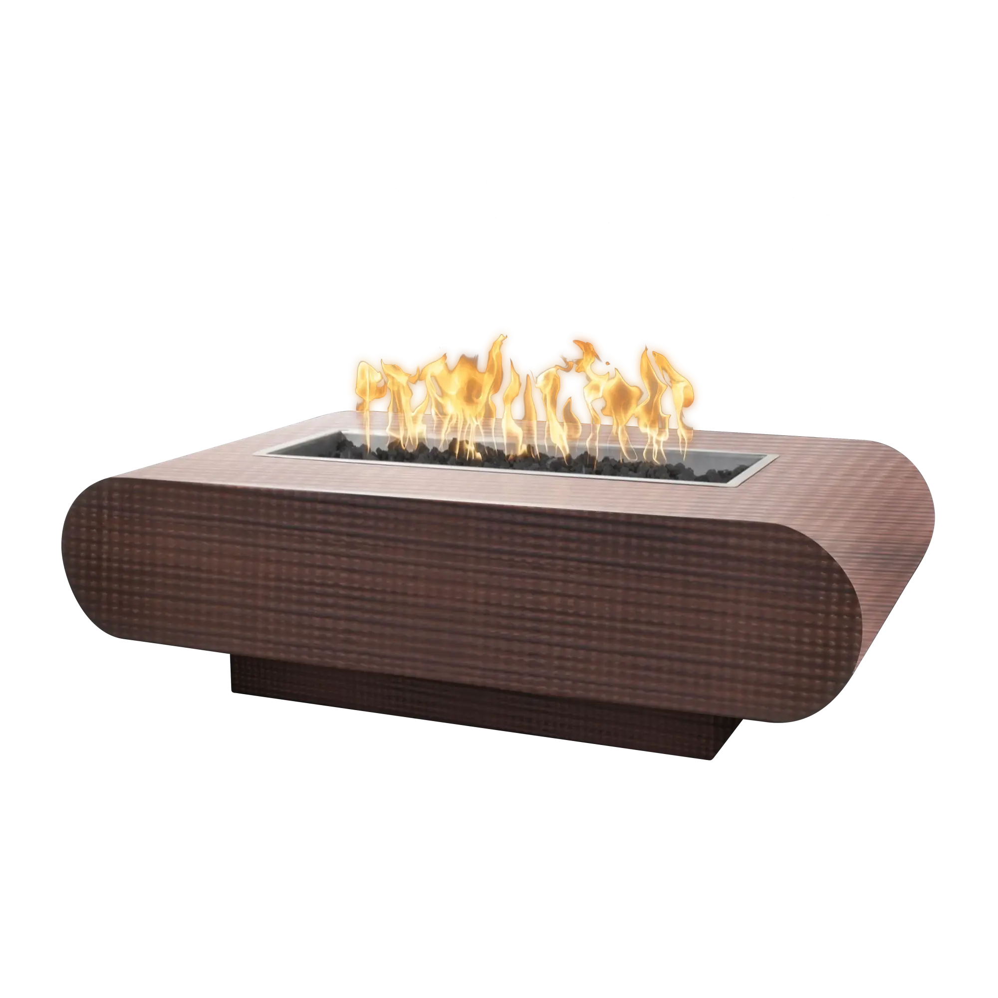 La Jolla 60" Rectangular Copper Fire Pit-The outdoor Plus